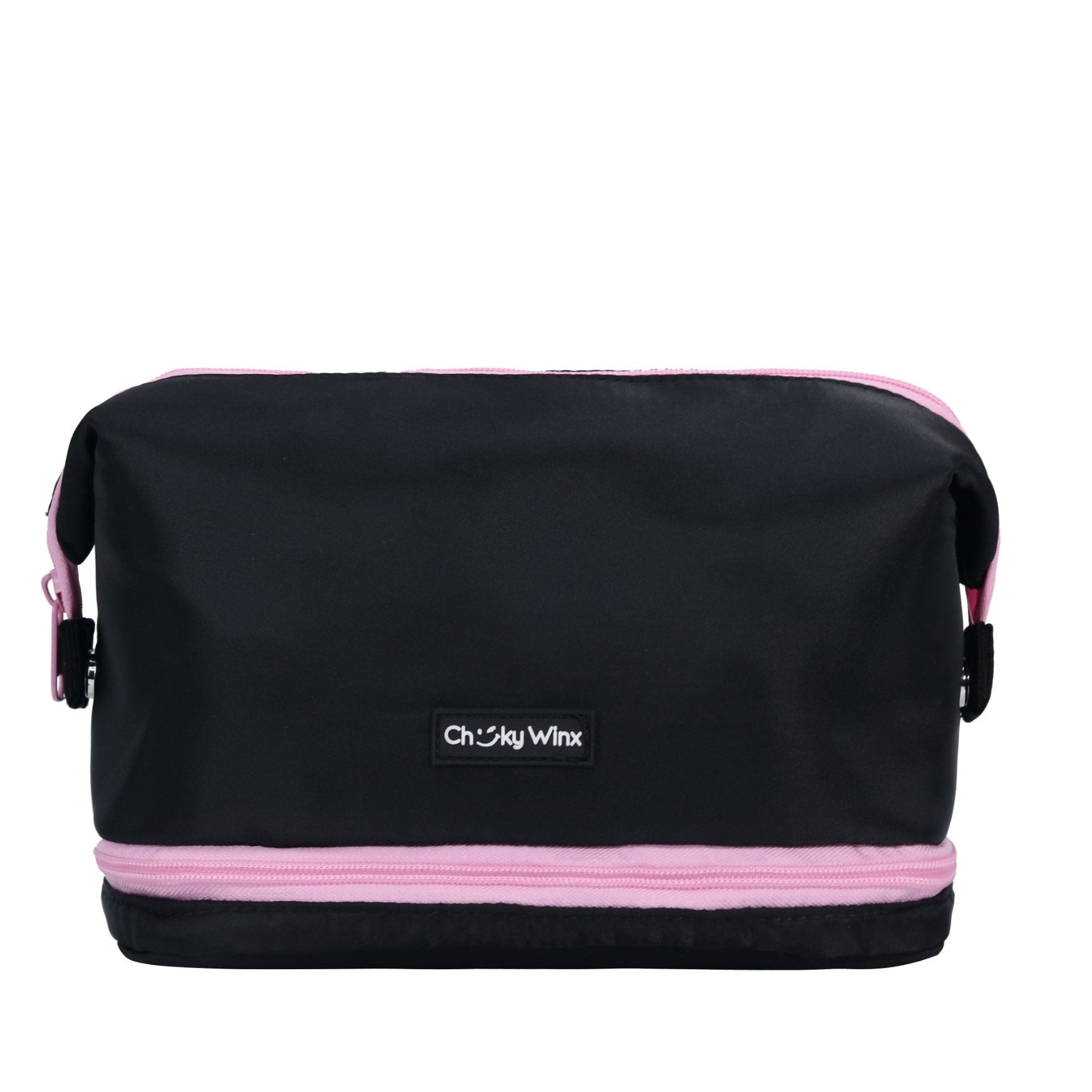 Pink And Black Foldable Makeup Bag